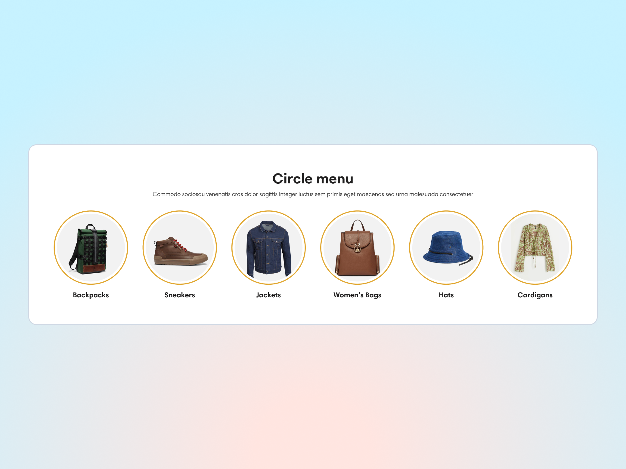Circle Menu – OT: Theme Sections Demo