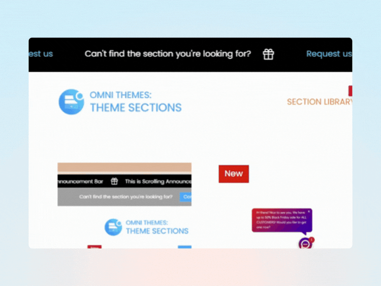 Scrolling Announcement Bar – OT: Theme Sections Demo